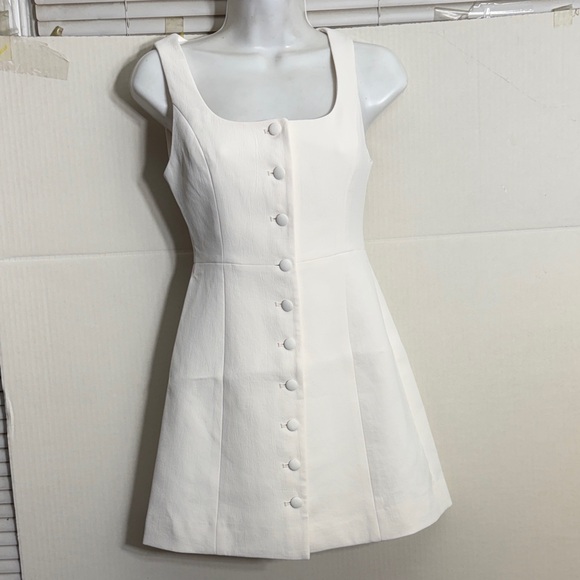 Aritzia | Dresses | Aritzia Cream Buttonfront Mini Dress Eave Dress ...